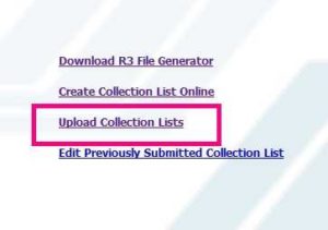 How to Upload SSS R3 Collection List Online?